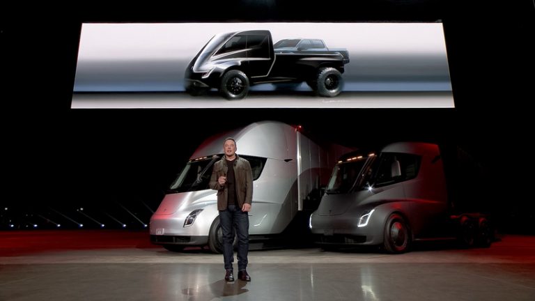 tesla unveils an electric pick up truck bigger than the ford F150