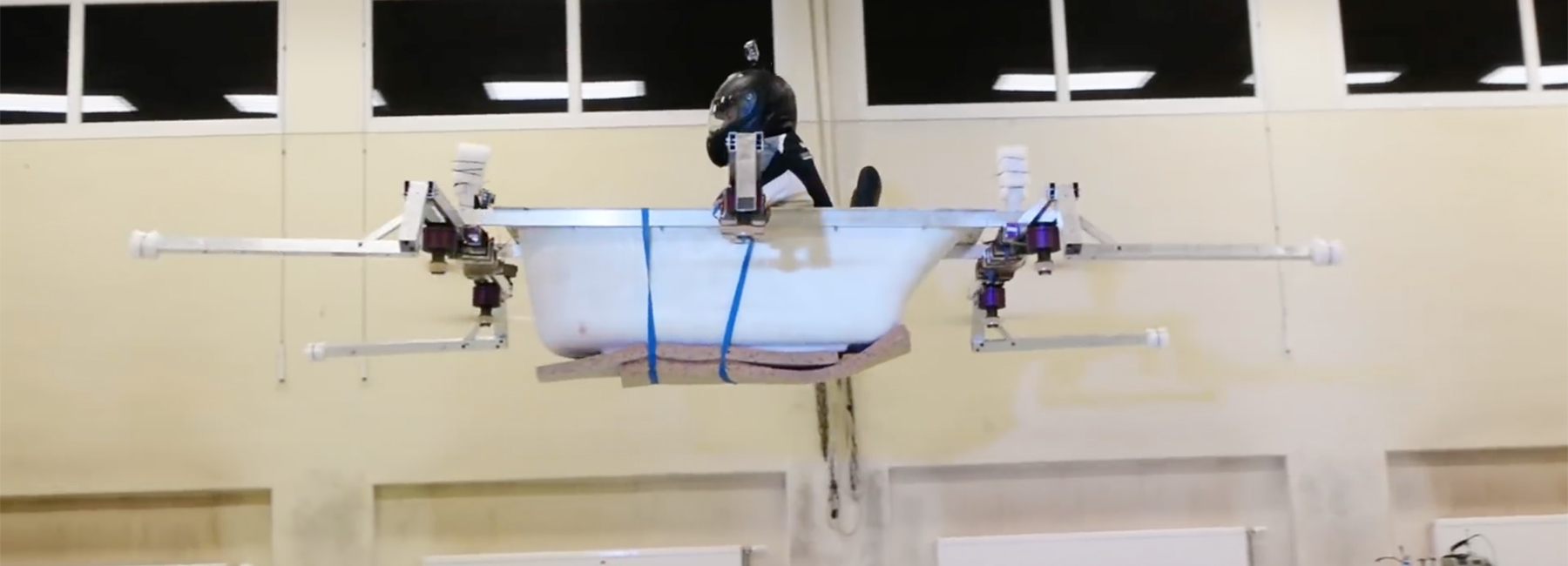 'the real life guys' just built a flying bathtub drone multicopter