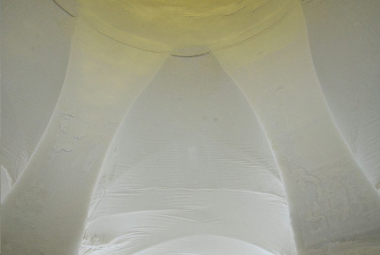 engineers build the world’s tallest ice tower in china