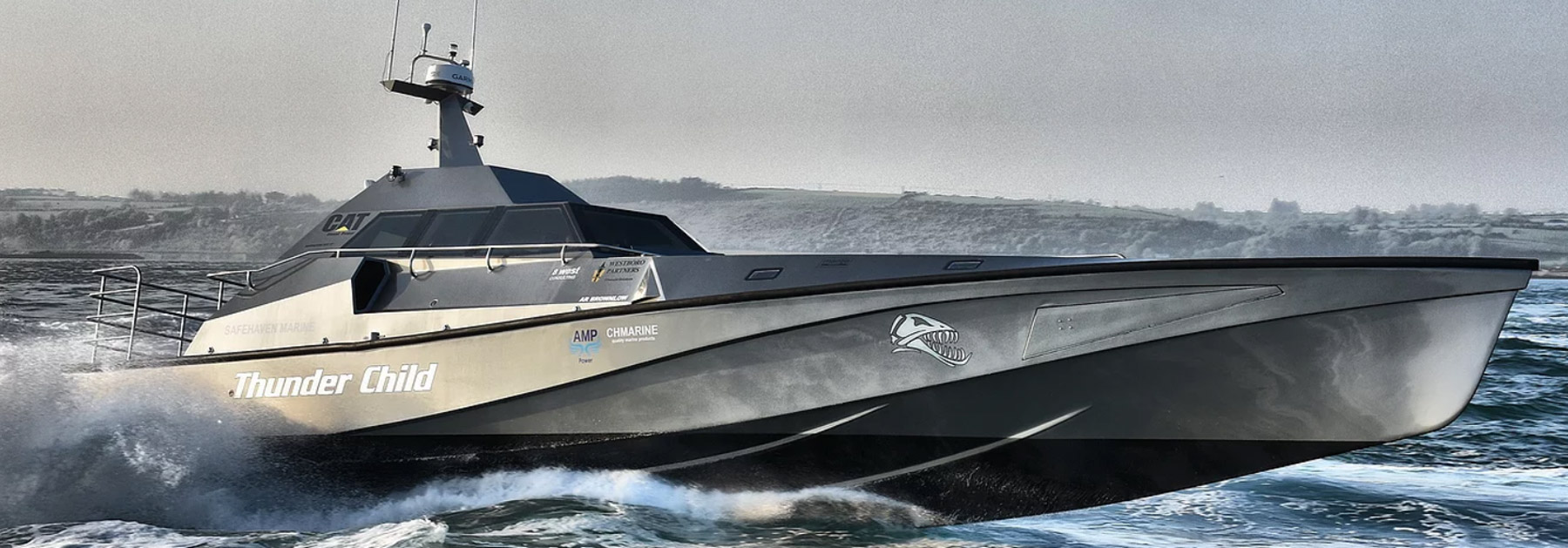 impossible to capsize, the thunder child boat defies stormy seas
