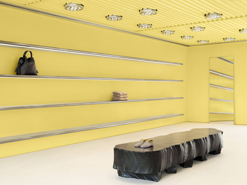 acne studios opens gallery-style acid yellow store in west hollywood