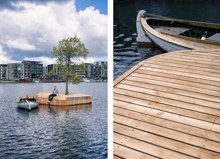 platform by marshall blecher and fokstrot floats in copenhagen harbor