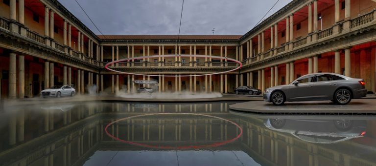AUDI's 'fifth ring' installation by MAD architects lights up milan