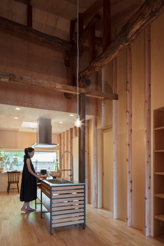OFEA renovates a house in japan with an insulated timber corridor