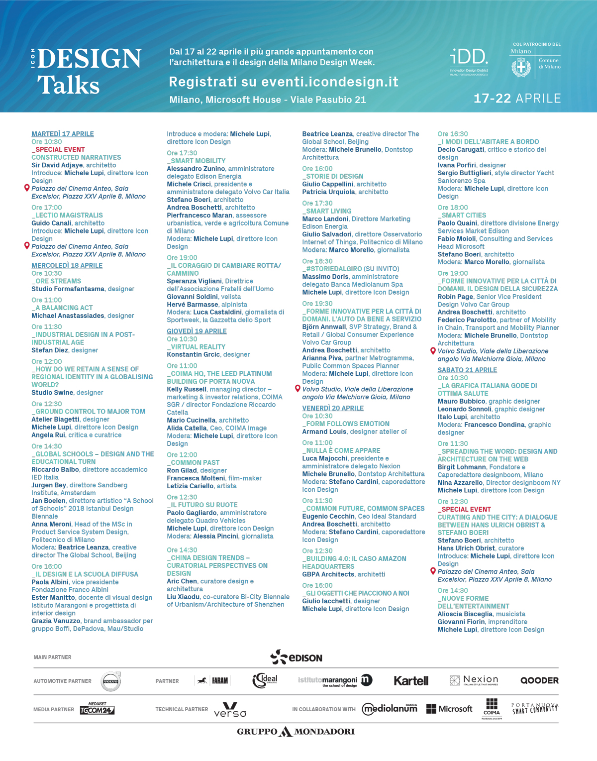 icon design talks returns during milan design week 2018