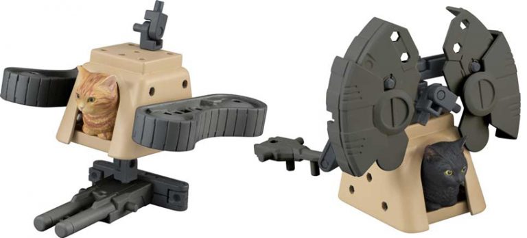 bandai hobby releases nekobusou, a collection of armoured cats toy figures