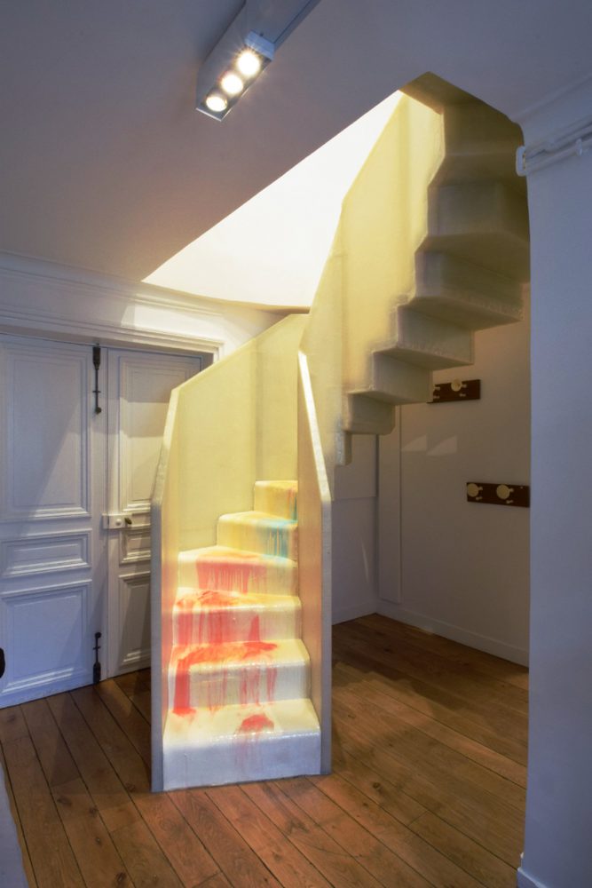 artificial architecture creates translucent, flexible staircase made of ...
