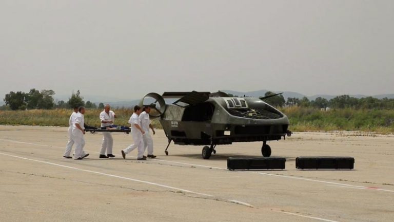 pilotless VTOL drone saves wounded soldier in mission demo milestone