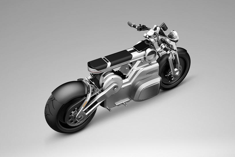 the curtiss zeus is the world's first 'e-twin' fully electric motorcycle