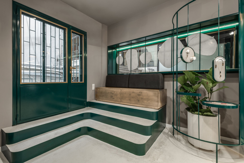 bold green with a touch of gold: urban soul project's jewelry store in ...
