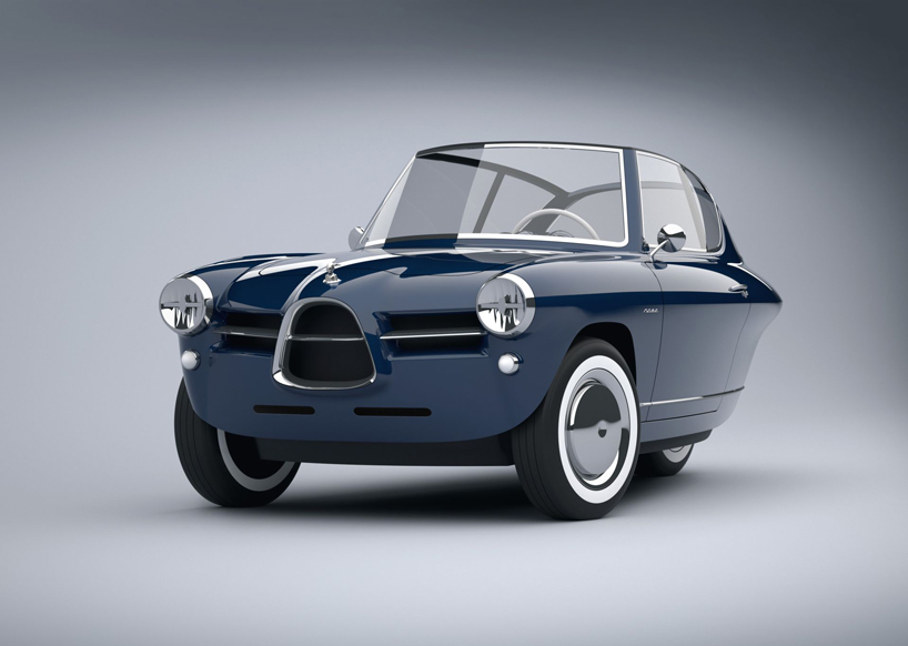 the nobe 100 is a three-wheeled EV with lots of vintage inspiration