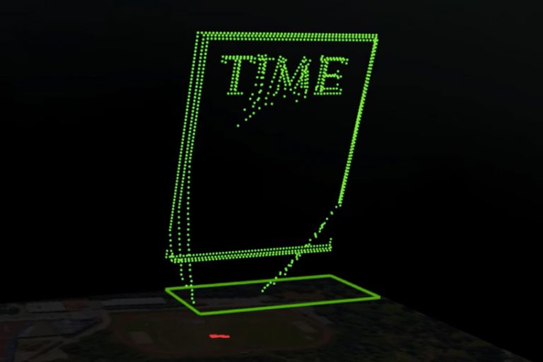 TIME magazine creates its latest cover with 958 drones