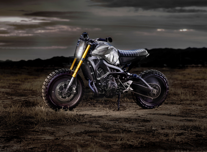 droog moto's ferocious yamaha scrambler is the ideal ride for trails ...