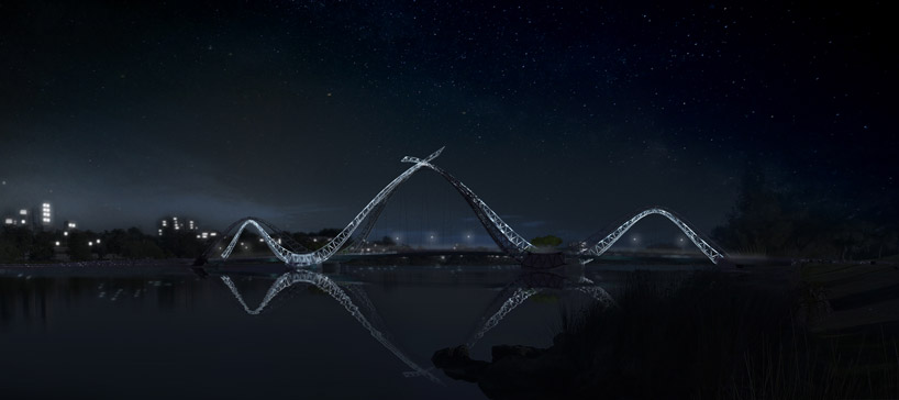matagarup bridge engages its landscape in a sequence of unfolding vistas