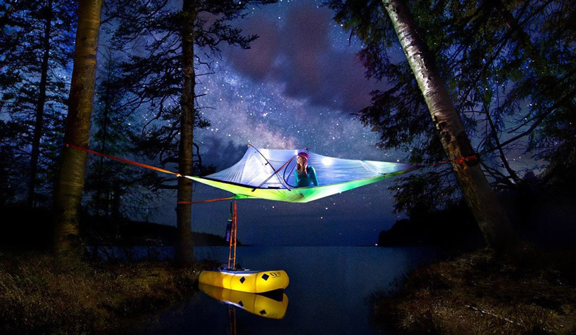 the world's first three-element tent by tentsile conquers land, sea ...