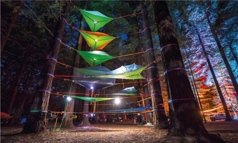 the world's first three-element tent by tentsile conquers land, sea ...