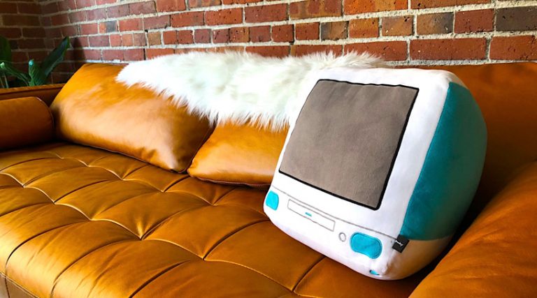 hug your old apple products with the iconic pillow collection