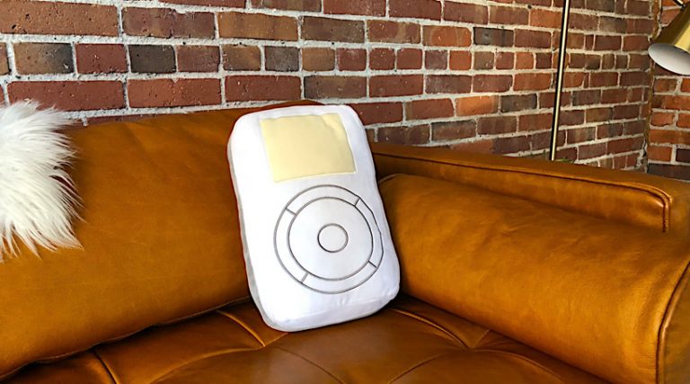 hug your old apple products with the iconic pillow collection
