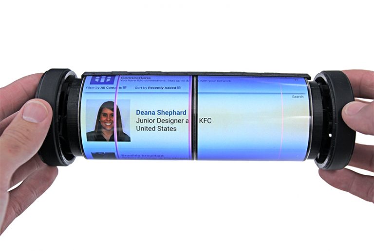 MagicScroll is a flexible, touch-screen tablet that can roll and scroll