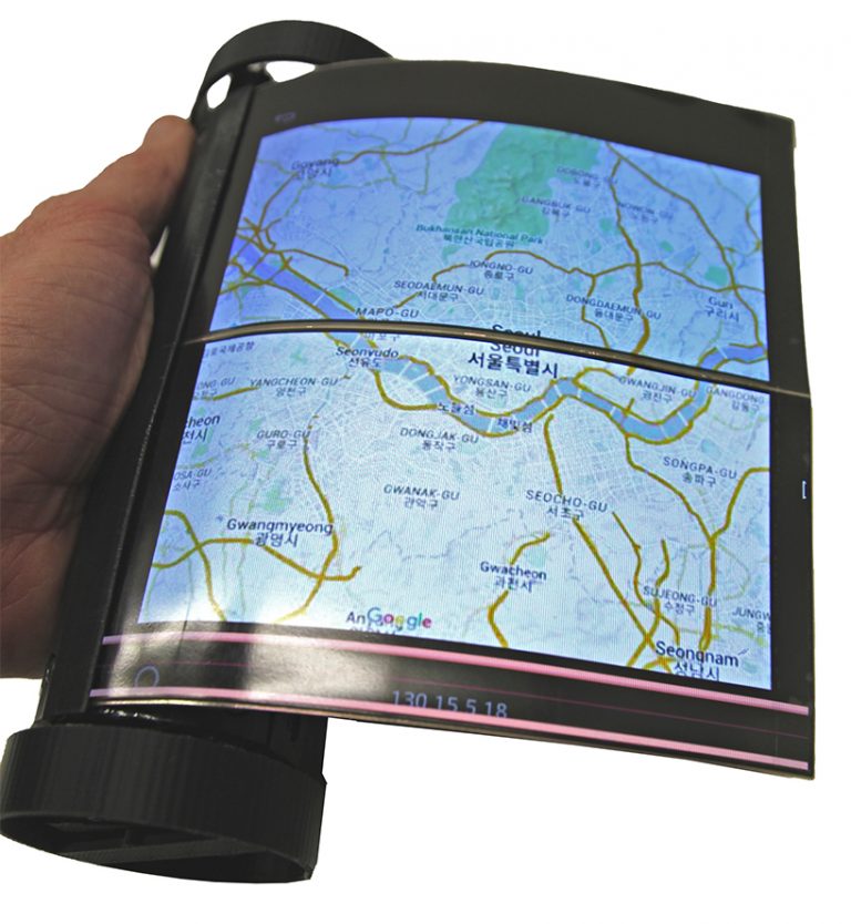 MagicScroll is a flexible, touch-screen tablet that can roll and scroll