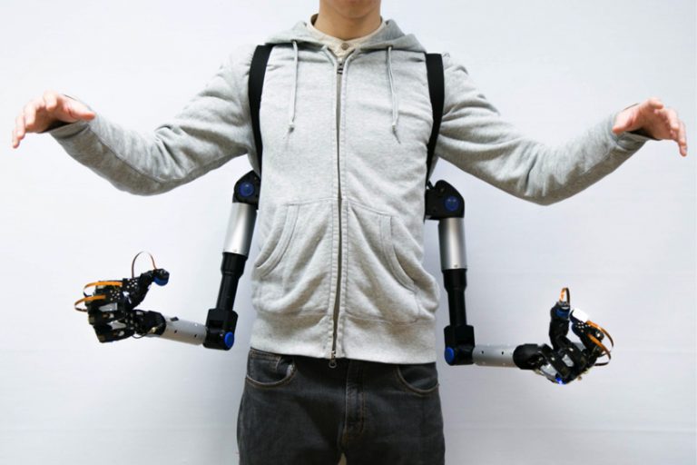 the power of robotic arms gives this guy multiple limbs to work with