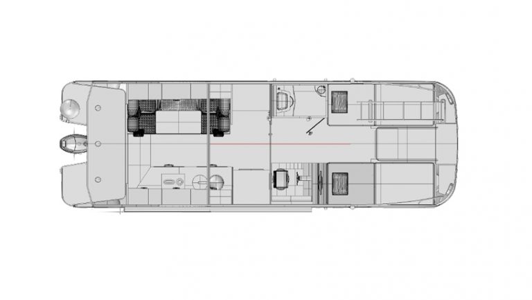the caravanboat hybrid is both camper and houseboat