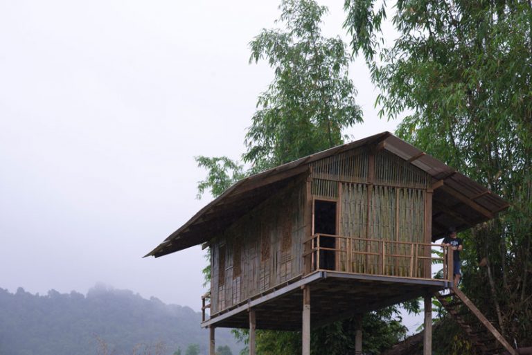 bamboo dormitory in thailand offers education access for remote students