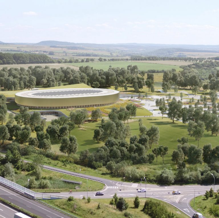 mecanoo + metaform architects design velodrome in luxembourg