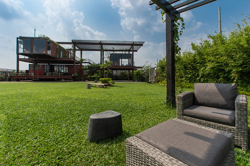 river & rain combines recycled shipping containers into three-story ...