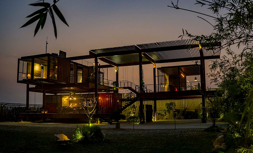 river & rain combines recycled shipping containers into three-story ...