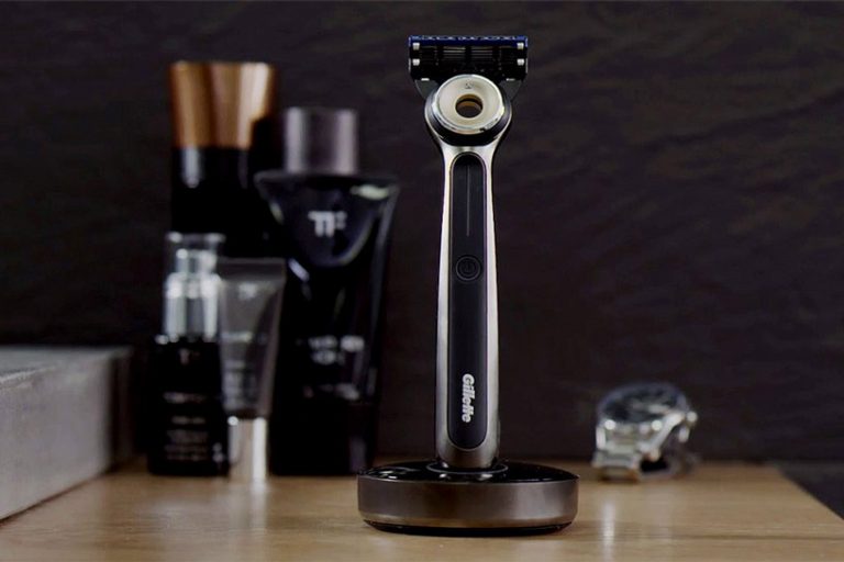 gillette heated razor creates the comfort of a hot towel with every stroke