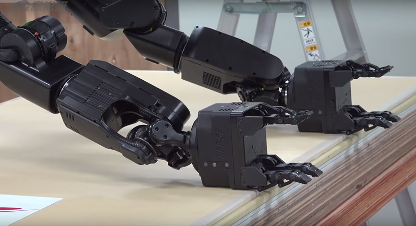 humanoid construction robot HRP-5P is capable of installing walls and ...