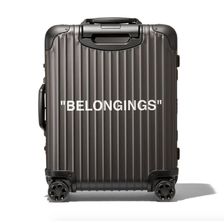 off-white bares your belongings in transparent rimowa luggage collection