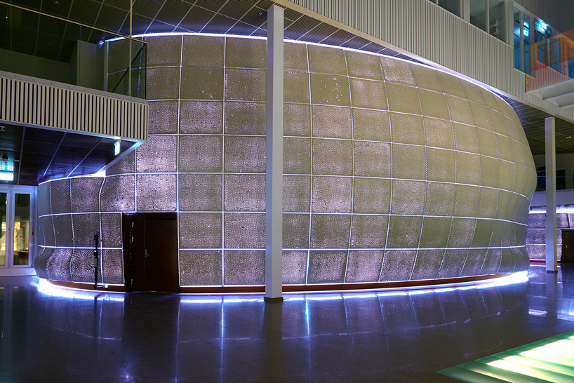 translucent structures made of compressed concrete and bubble wrap