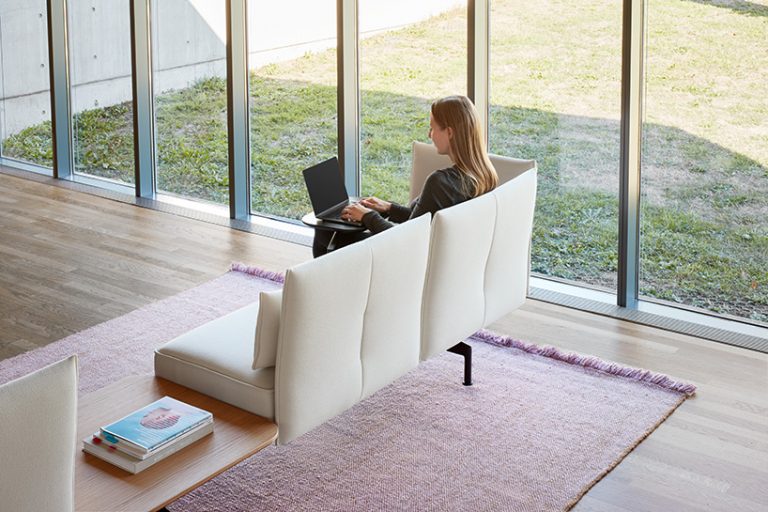 VITRA soft work sofa system by barber & osgerby replaces the desk archetype