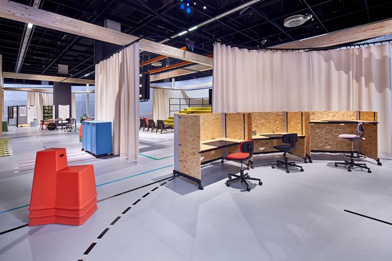 VITRA work at orgatec 2018 blends boundaries of office and public spaces