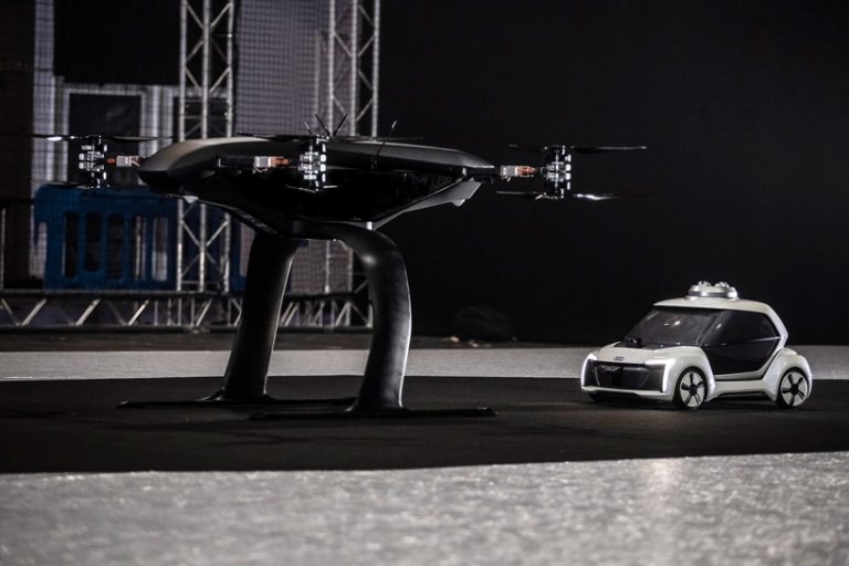 audi's 'all-electric and self-driving' flying car takes flight