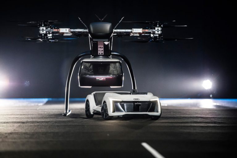 audi's 'all-electric and self-driving' flying car takes flight