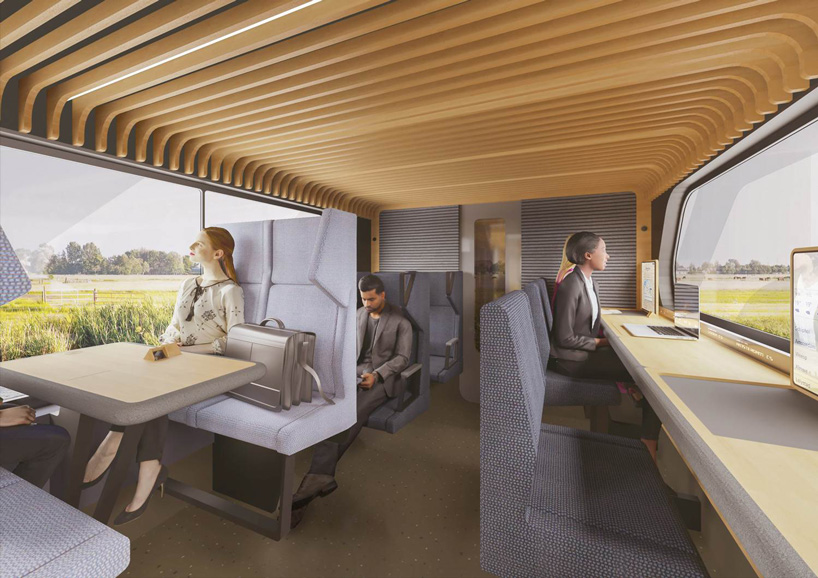 mecanoo + gispen envision modular interiors for dutch trains of the future