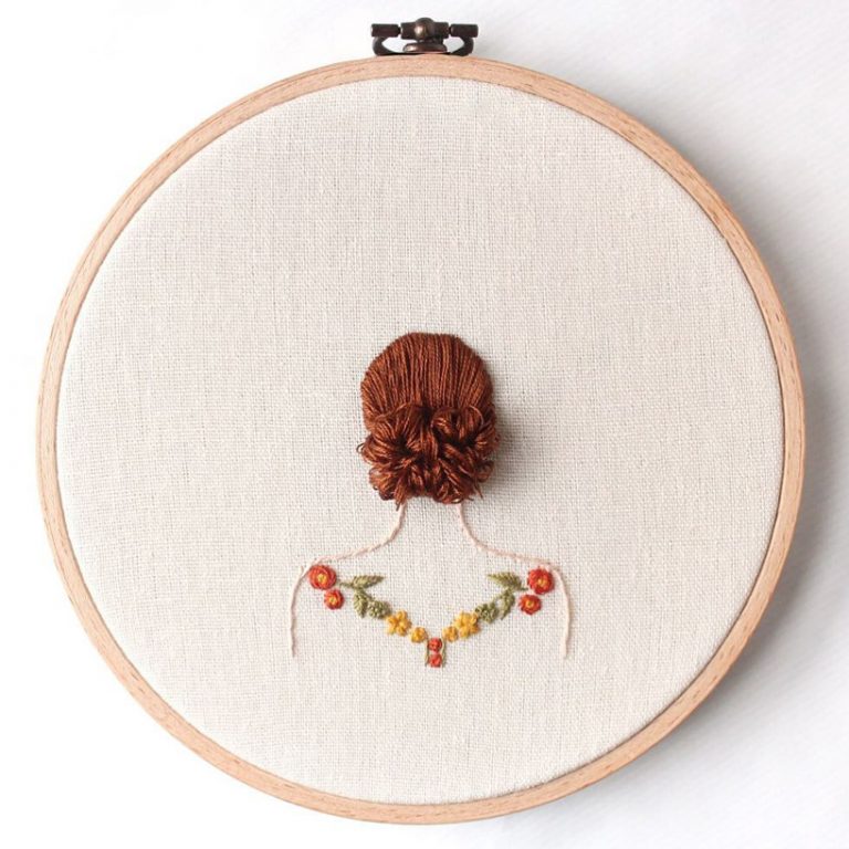 embroidery artist bernita broderi uses flowing thread to create 3D ...