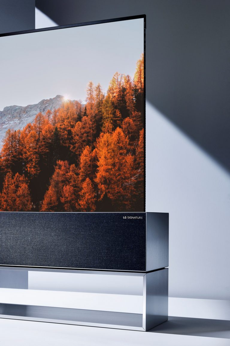 LG and foster + partners present world's first rollable OLED TV