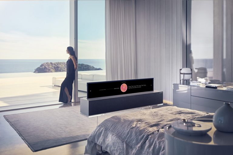 LG and foster + partners present world's first rollable OLED TV
