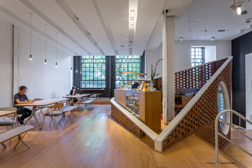 sculptural staircase connects the MSGSSS-renovated museum of modern art ...