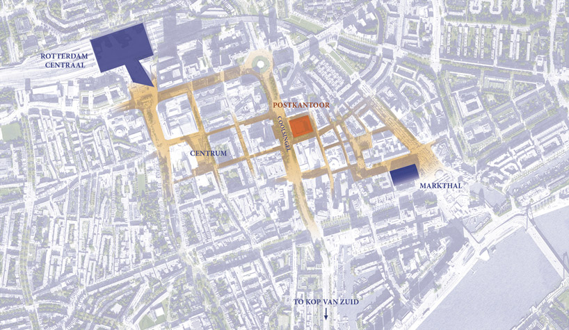 ODA new york unveils redesign for rotterdam's historic post office