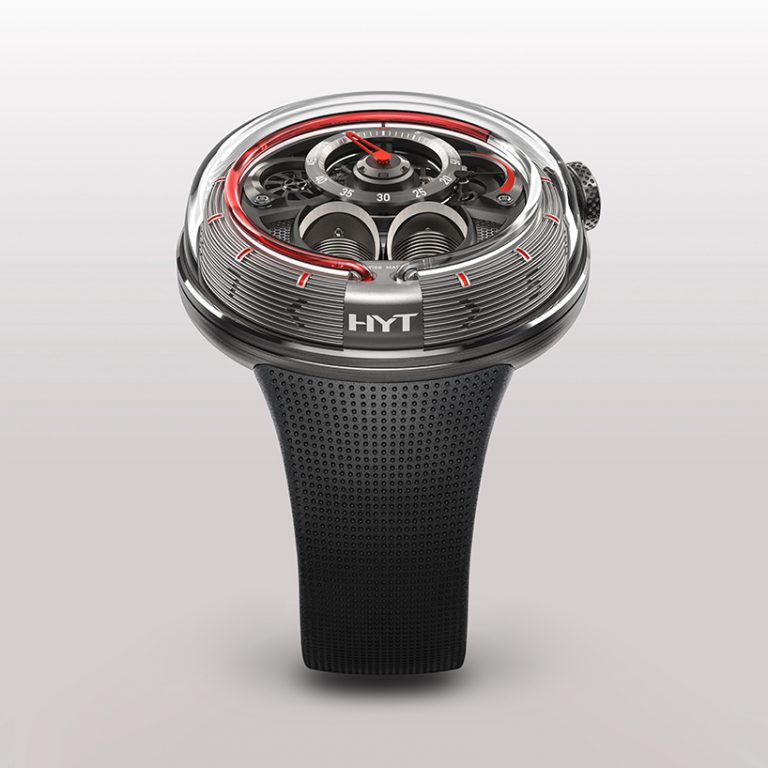 HYT H1.0 hydro mechanical watch places time in perpetual fluid motion