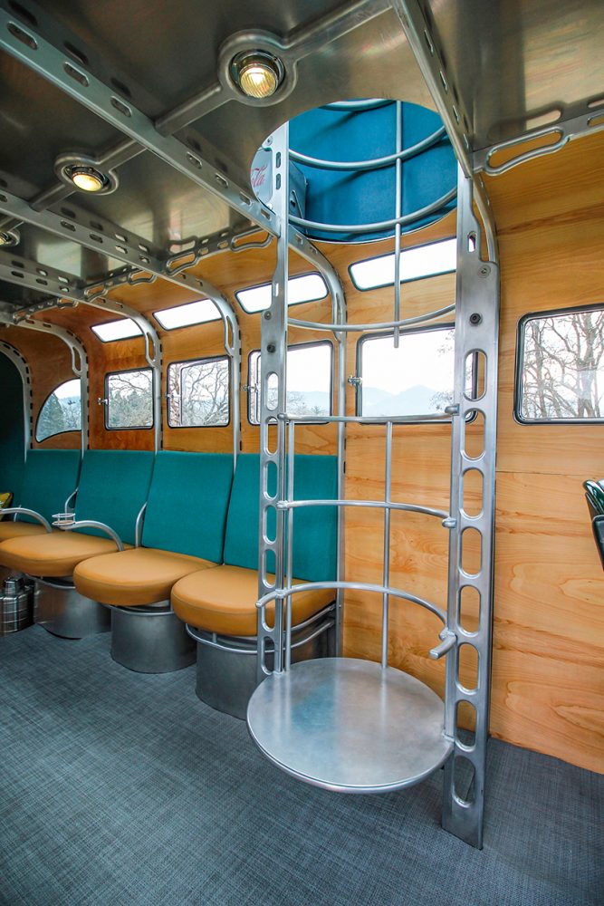 randy grubb invents a magic double decker bus with elevator to boot