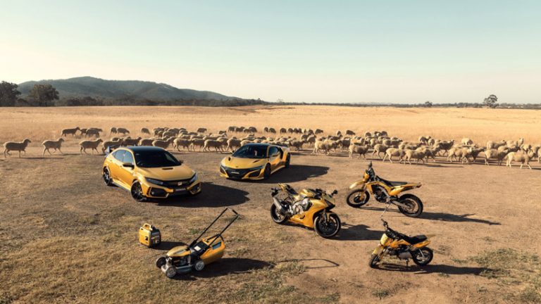 honda covers everything in gold to celebrate 50th anniversary