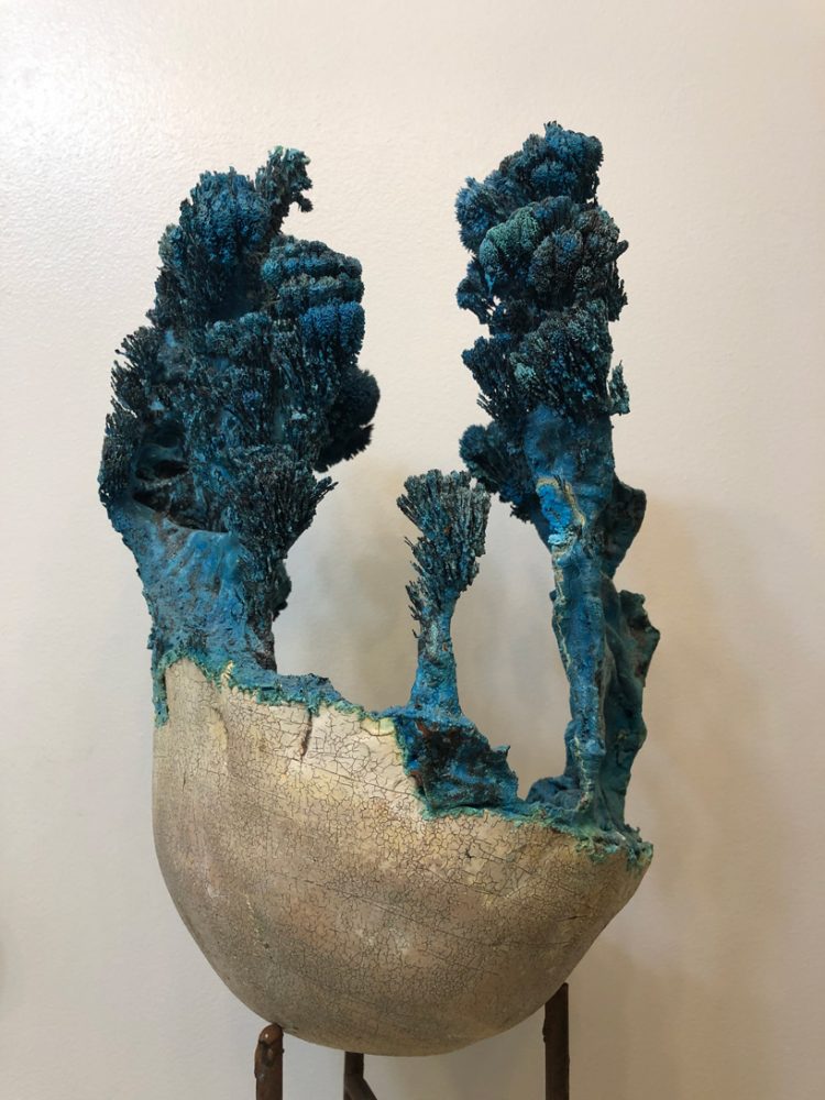 sabri ben achour develops magnetic clay to grow his ceramic work