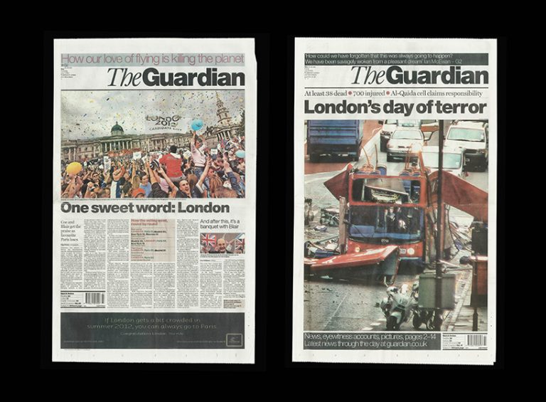 trivial headlines, death and destruction: two days of front pages ...