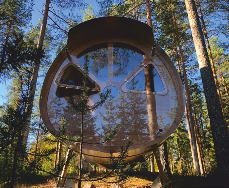 the tree tents fuselage can be assembled among the wildest landscapes